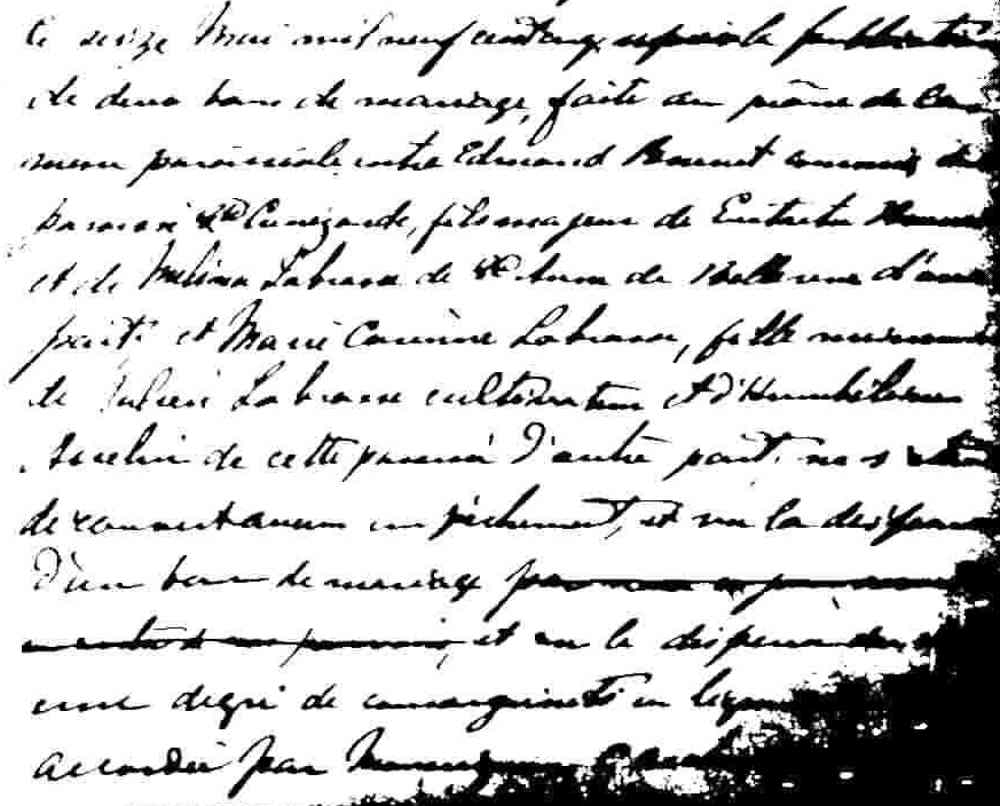 Actes de la famille Labrosse dit Raymond